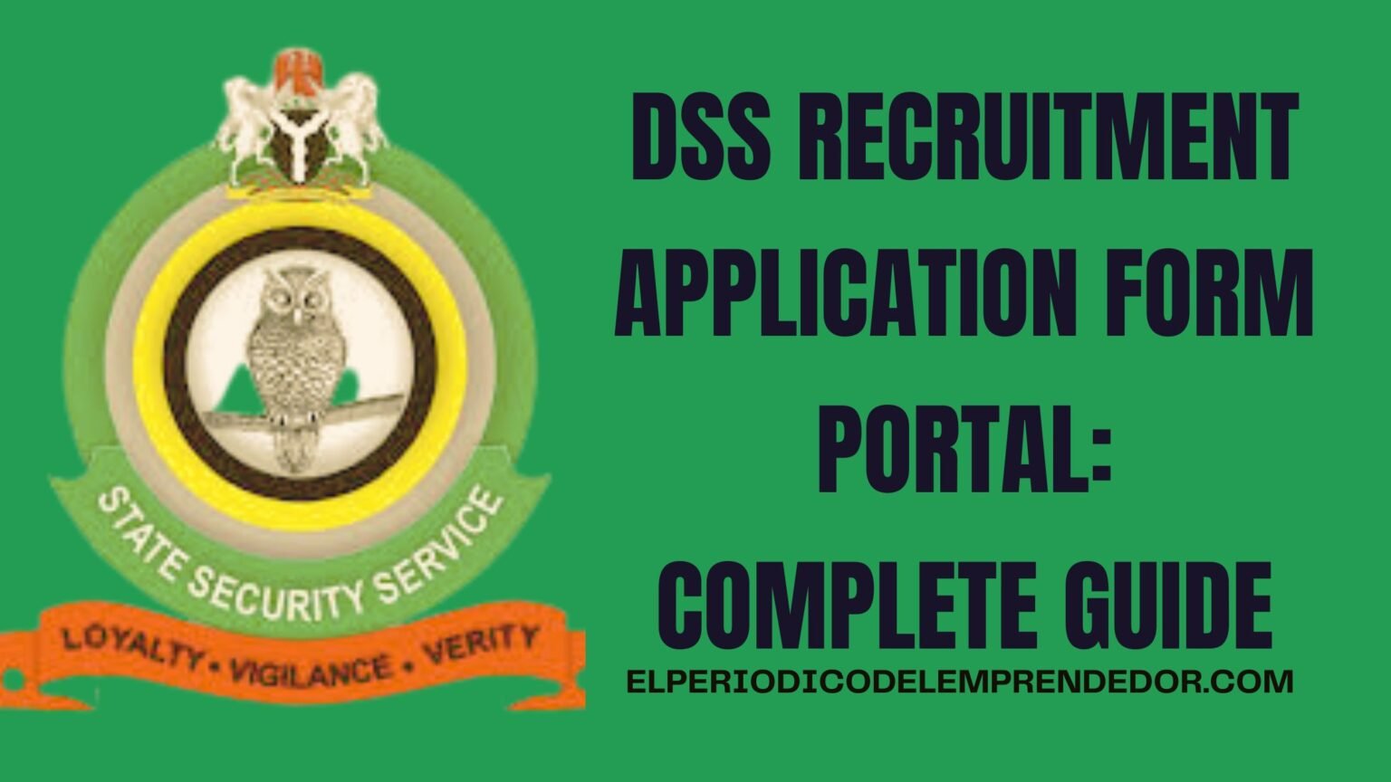 DSS Recruitment Application Form Portal 2025: Step-by-Step