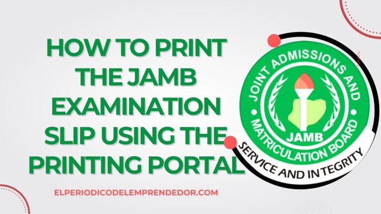Jamb Examination Slip Printing Portal 2025